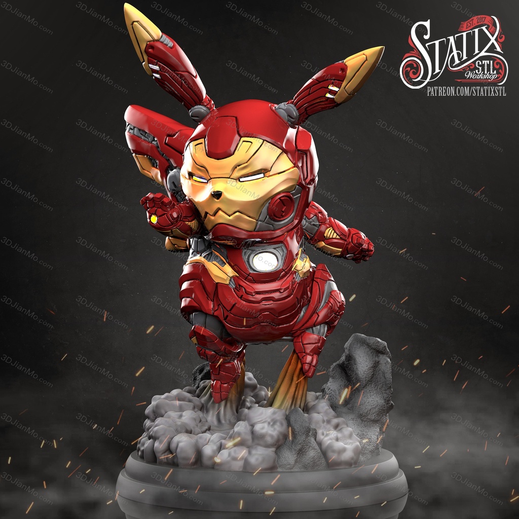 STATIX 漫威 钢铁比卡丘 - 3DJianMo