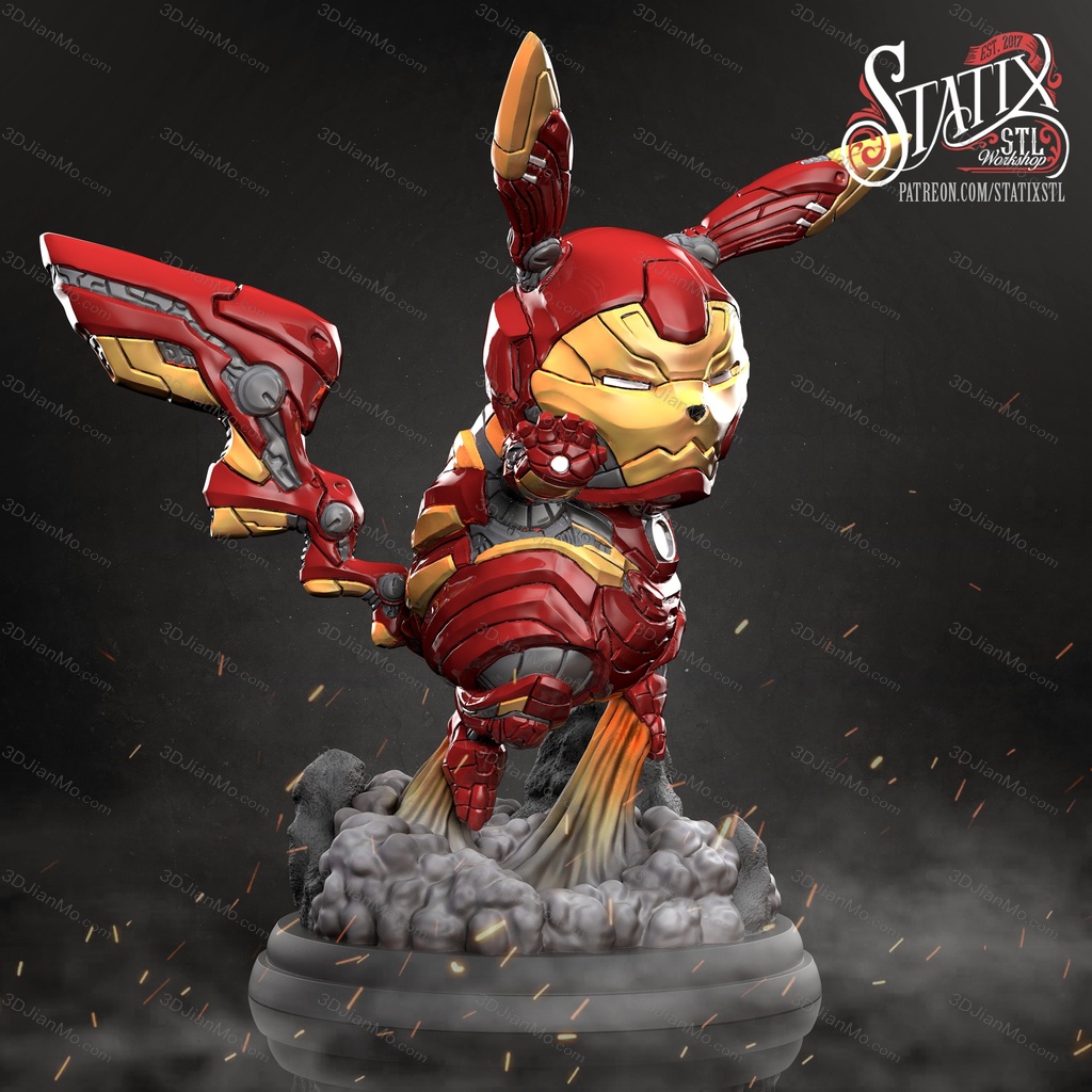 STATIX 漫威 钢铁比卡丘 - 3DJianMo