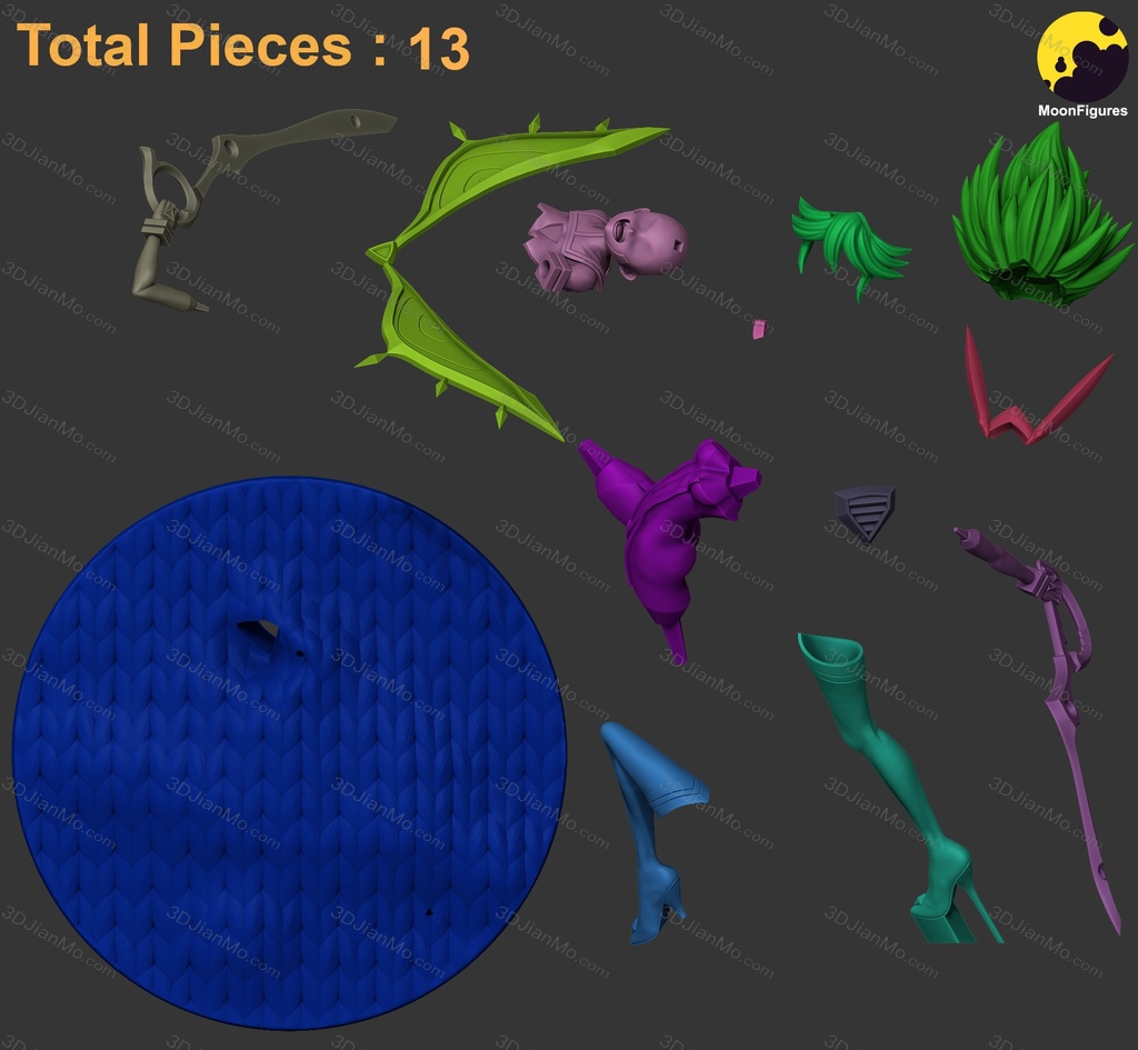 Moon Figures 斩服少女 缠流子 - 3DJianMo